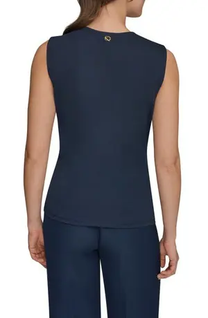 Donna Karan New York Hardware Accent Sleeveless V-neck Top