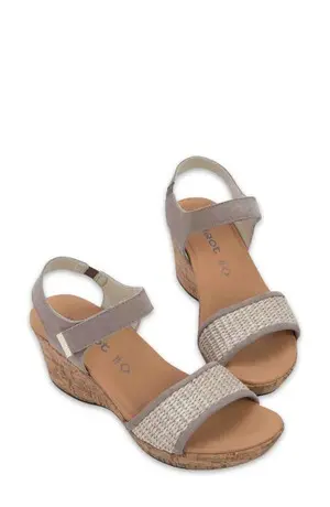 Naot Summer Wedge Sandals - Stone Nbk W/raffia