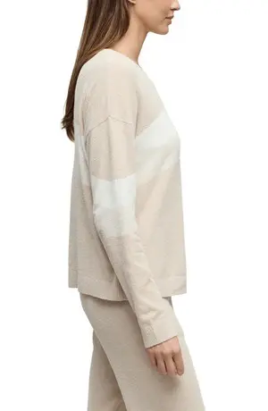 Barefoot Dreams Cozychic Ultra Lite Wavy Colorblock Pullover Sweater