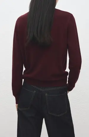 Mango Crewneck Sweater - Wine