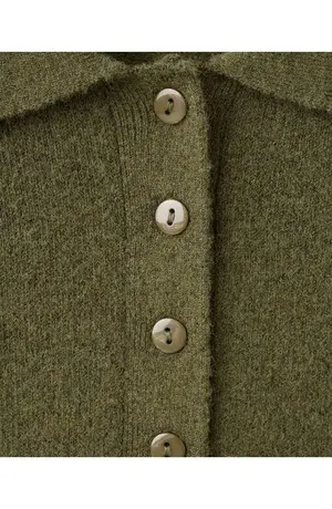 Mango Polo Sweater - Khaki Green