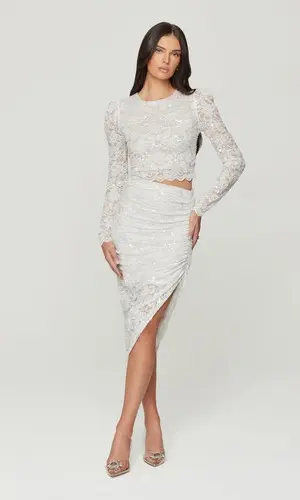Generation Love Nellia Sequin Lace Midi Skirt