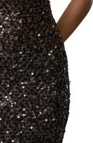 JLUXLABEL Sequin Embellished Gown - Brown