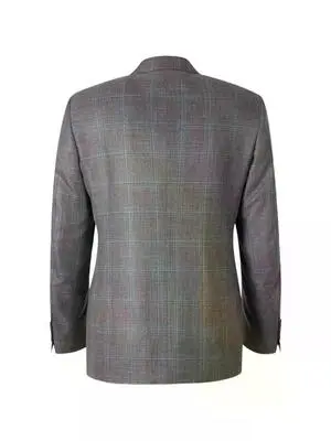 Canali Check-pattern Blazer - Grey