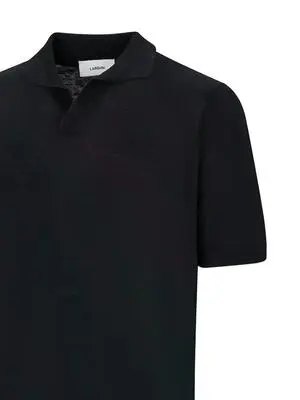 LARDINI Polo-neck T-shirt - Black