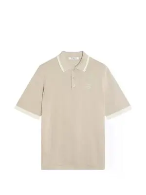 Maison Kitsuné Button-up Contrast-trim Polo Shirt