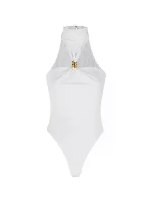 Elisabetta Franchi Halterneck Ring-detail Body - White