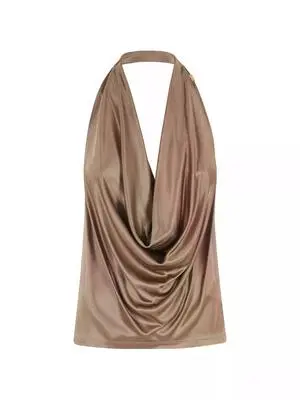 Elisabetta Franchi Cowl Neck Halterneck Top