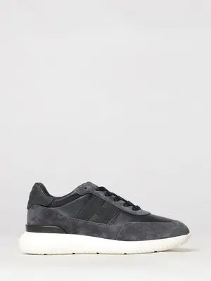 Hogan Suede And Nappa Leather Lace-up Sneakers - Navy