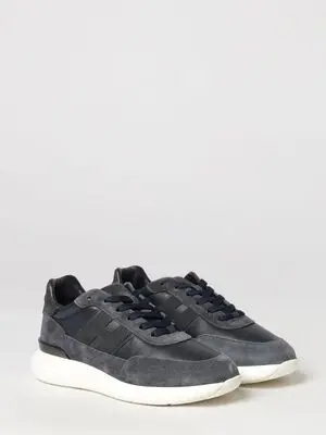 Hogan Suede And Nappa Leather Lace-up Sneakers - Navy