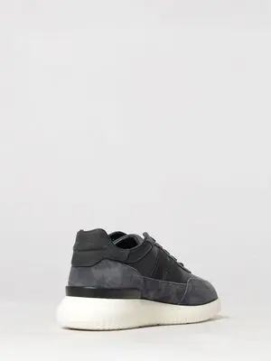 Hogan Suede And Nappa Leather Lace-up Sneakers - Navy