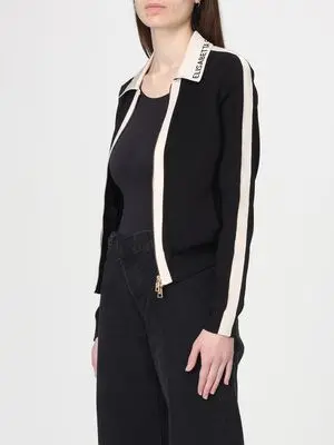 Elisabetta Franchi Zip-up Sweater With Contrast Detailing - Black