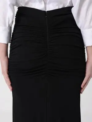 Elisabetta Franchi Long Jersey Skirt - Black