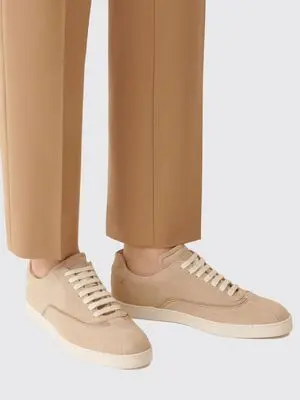 Fabiana Filippi Lace-up Suede Sneakers - Beige
