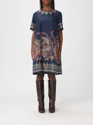 Etro Paisley Print Dress - Blue