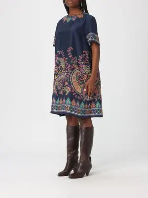 Etro Paisley Print Dress - Blue