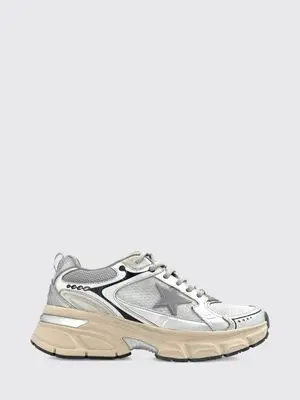 GOLDEN GOOSE Lightstar Sneakers In Mesh And Laminated Leather - Grey