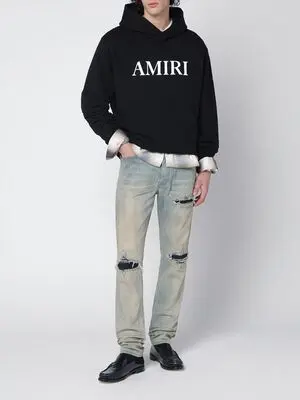 Amiri Mx1 Slim Fit Distressed Jeans - Denim