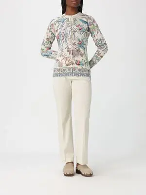 Etro Paisley Print Cashmere And Silk Cardigan - Brown