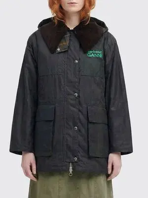 Barbour X Ganni Tartan Waxed Jacket - Black