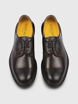 DOUCAL'S Leather Derby Shoes - Dark