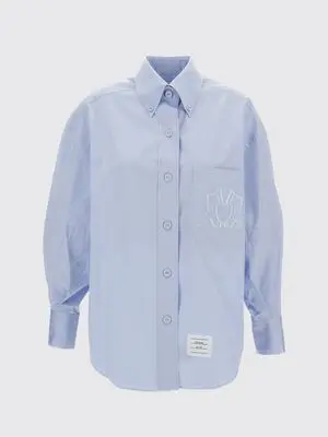 Thom Browne Cotton Shirt With Embroidered Logo
