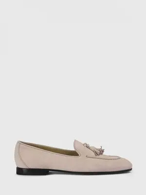 DOUCAL'S Suede Loafers With Tassels - Pink