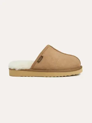 CELTIC & CO. Sheepskin Mule Slippers - Chestnut