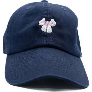 REY TO Z Baseball Cap With Embroidered Bow - Navy