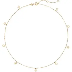 Tory Burch Forget Me Not Charm Station Necklace - Tory Gold