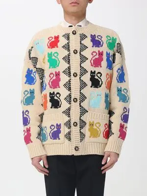 Valentino Garavani Cat Intarsia Knit Cardigan - Multicolor