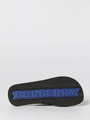 Burberry Checked Flip Flops - Green