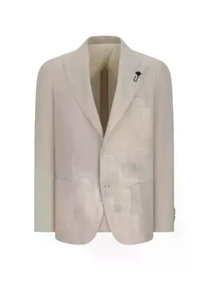 LARDINI Notched-lapel Jacket - Neutrals