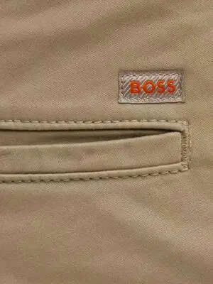 BOSS Logo-patch Chino Trousers