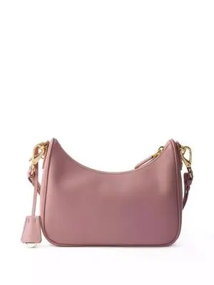 Prada Mini Re-edition Leather Shoulder Bag - Pink