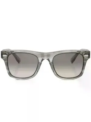 Brunello Cucinelli Bc4002s Square-frame Sunglasses - Striped Grey