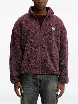 American Vintage Fleece Zip-up Jacket - Red