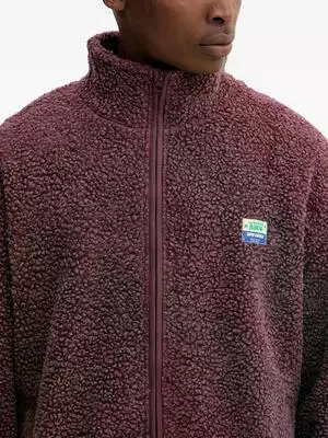 American Vintage Fleece Zip-up Jacket - Red