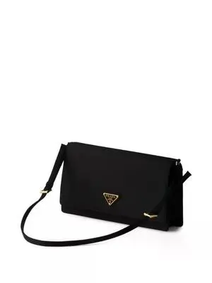 Prada Mini Shoulder Bag With Logo Plaque