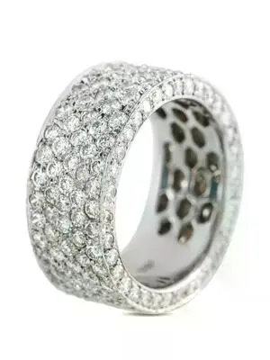 LB EXCLUSIVE 18k White Gold And Diamond Pavé Band Ring