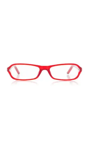 Jacquemus Slim Square-frame Acetate Glasses - Red