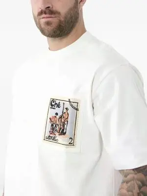 CHE Santiago Printed Pocket T-shirt - White