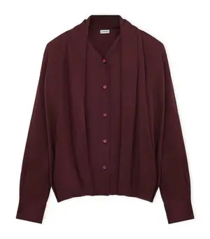 Loewe Silk Pyjama Blouse - Burgundy