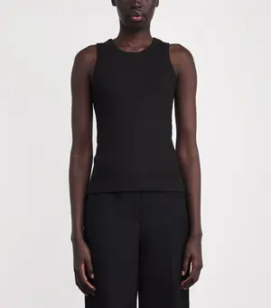 JOSEPH Stretch-cotton Tank Top - Black