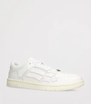 Amiri Leather Skel Top Low Sneakers - Beige