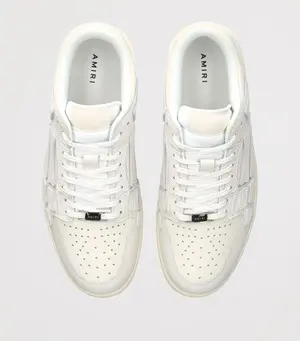 Amiri Leather Skel Top Low Sneakers - Beige