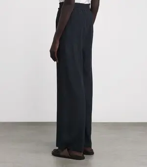 NOMADISSEM Shirred Silk Trousers