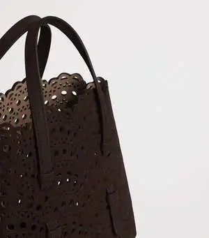 Alaïa Le Mina Suede Tote - Brown