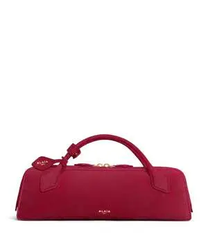 Alaïa Suede Le Teckel Clutch - Red
