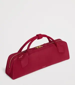 Alaïa Suede Le Teckel Clutch - Red